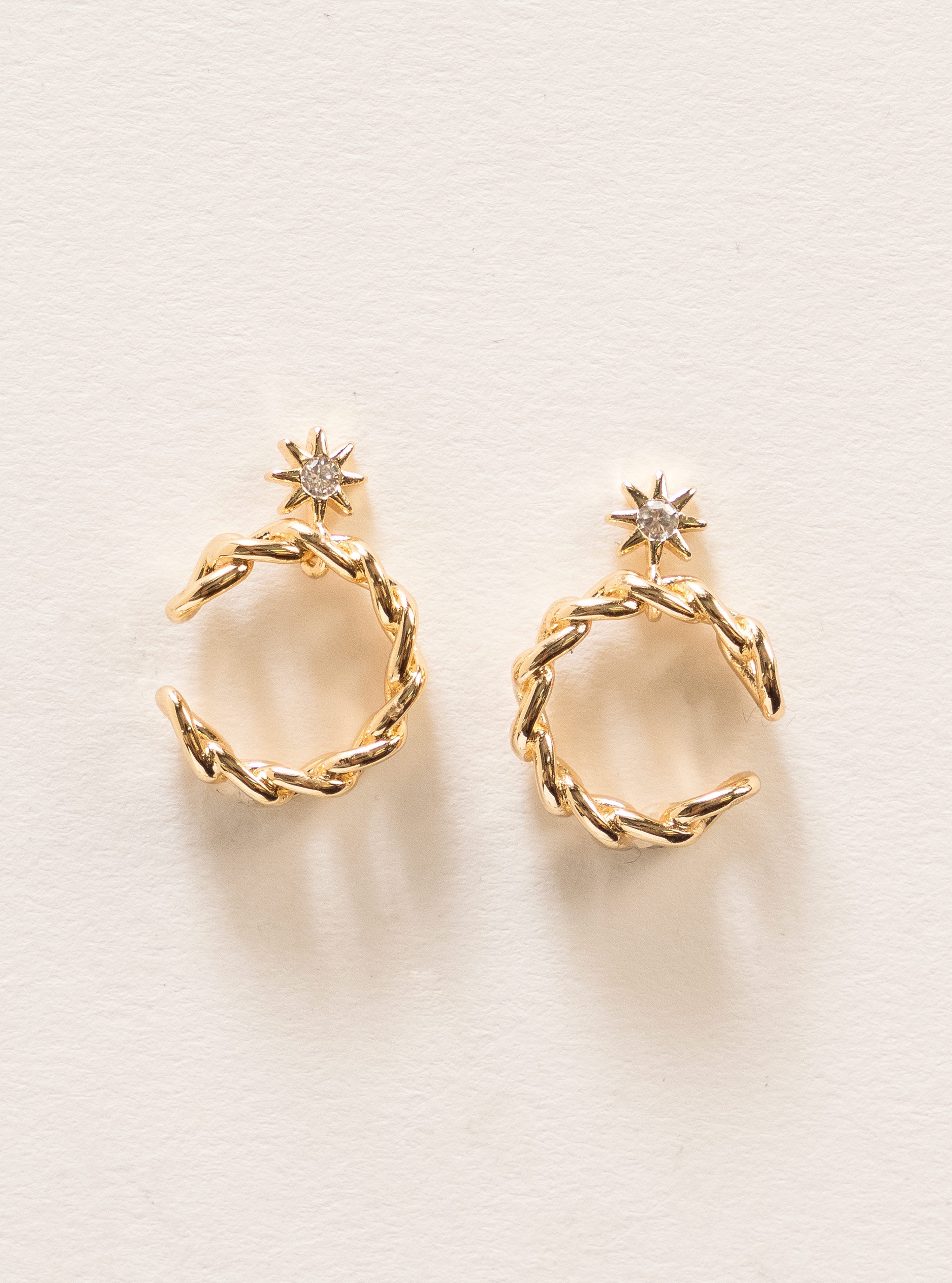 Eclipse Earrings, Dorado