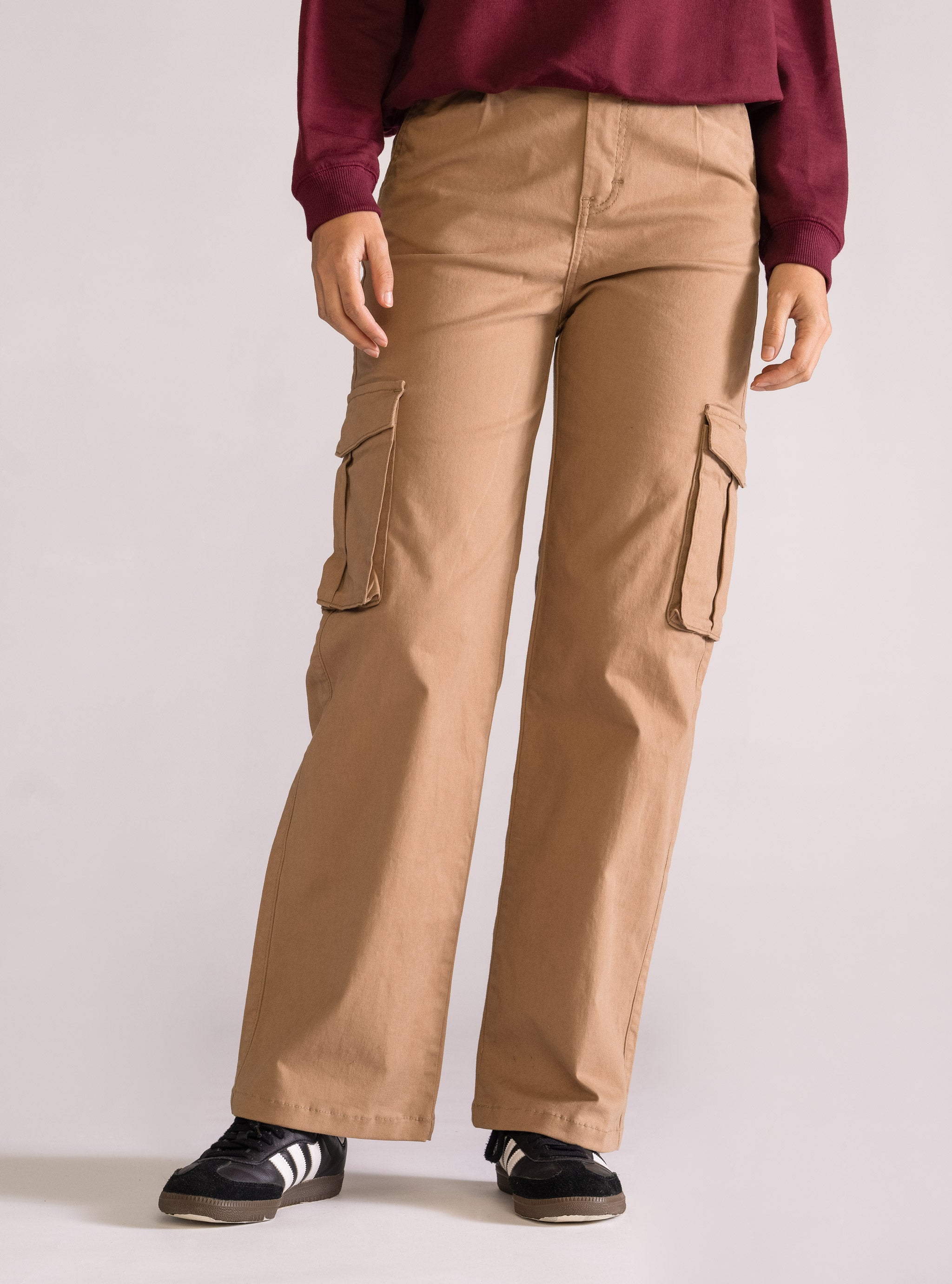 Cargo Straight Pants, Kaky
