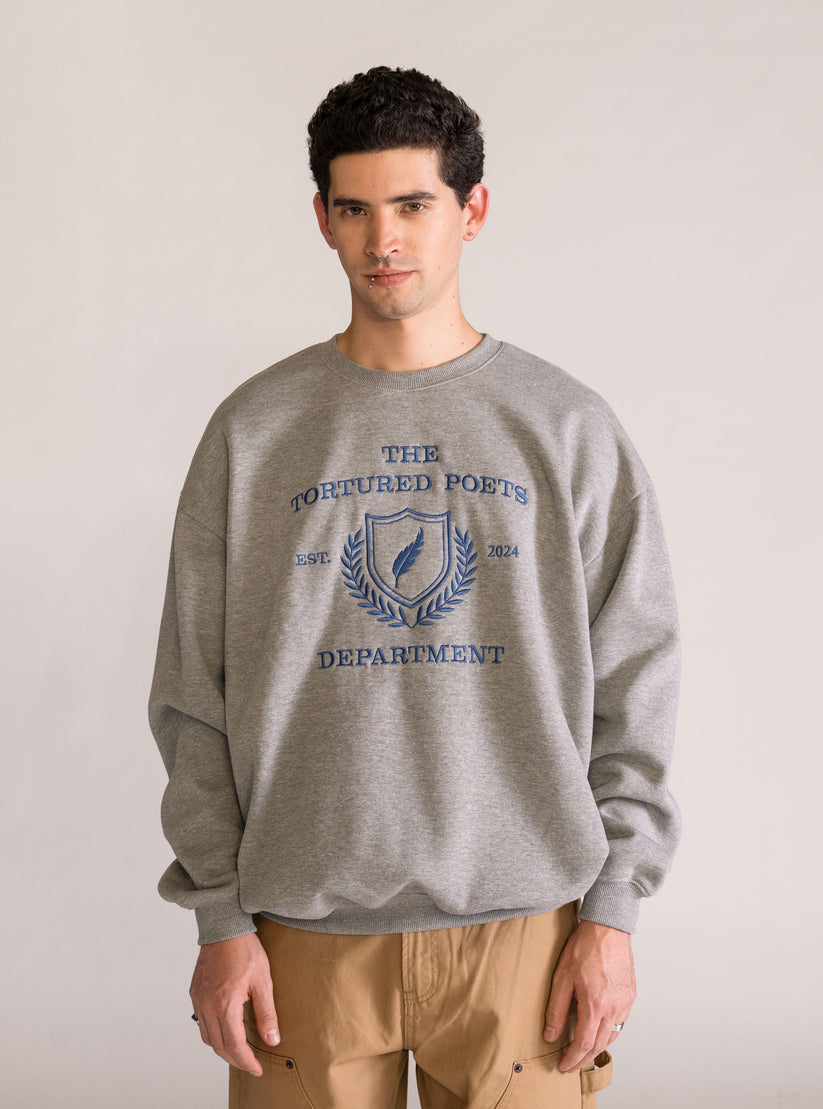 Meet Me At Midnight Crewneck, Gris Claro