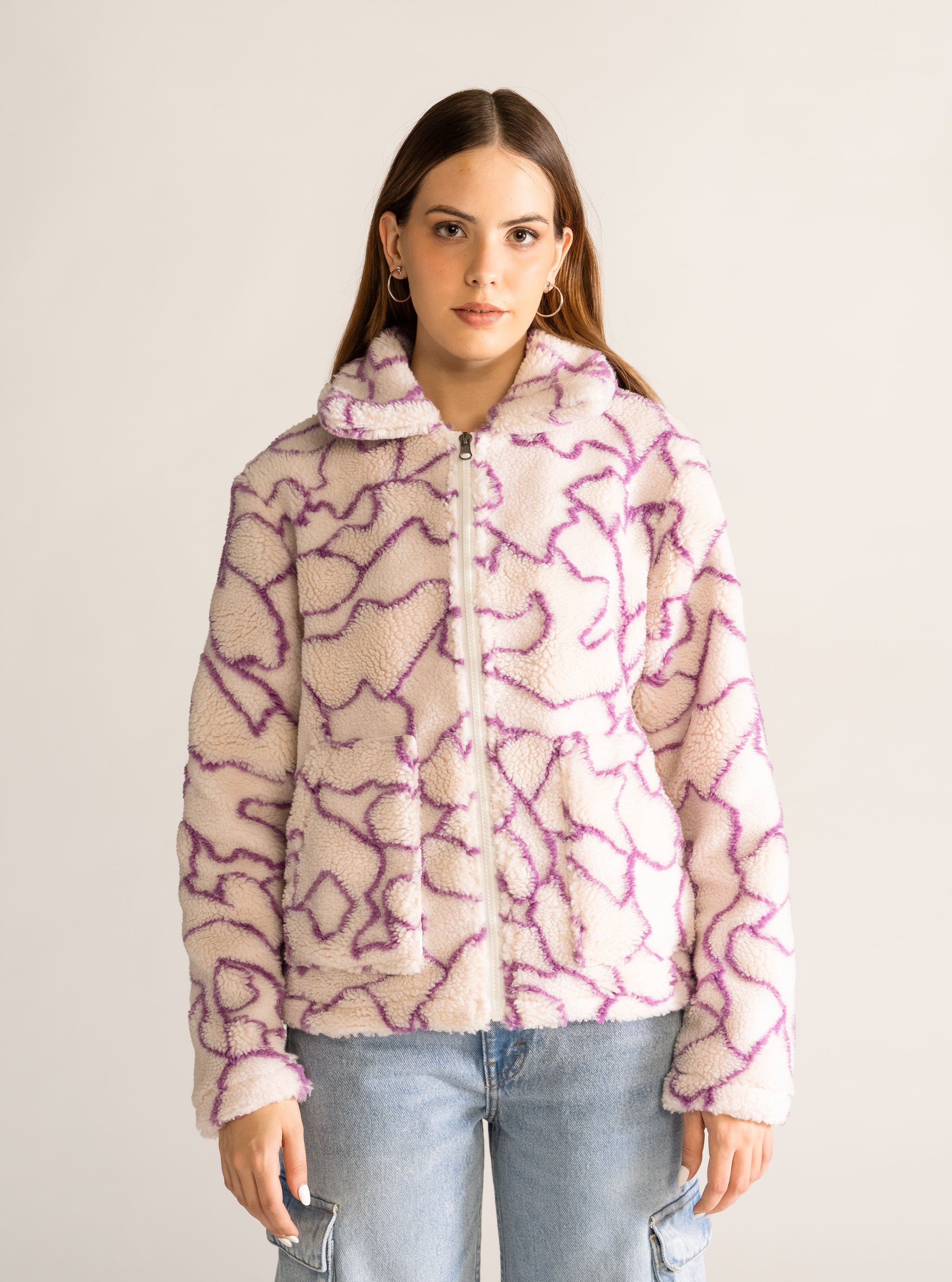 Lined Up Jacket, Blanco