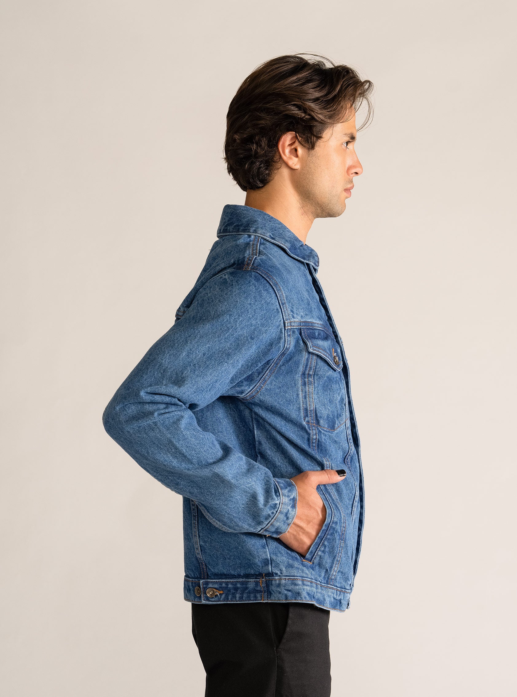 Classic Denim Jacket, Azul Claro