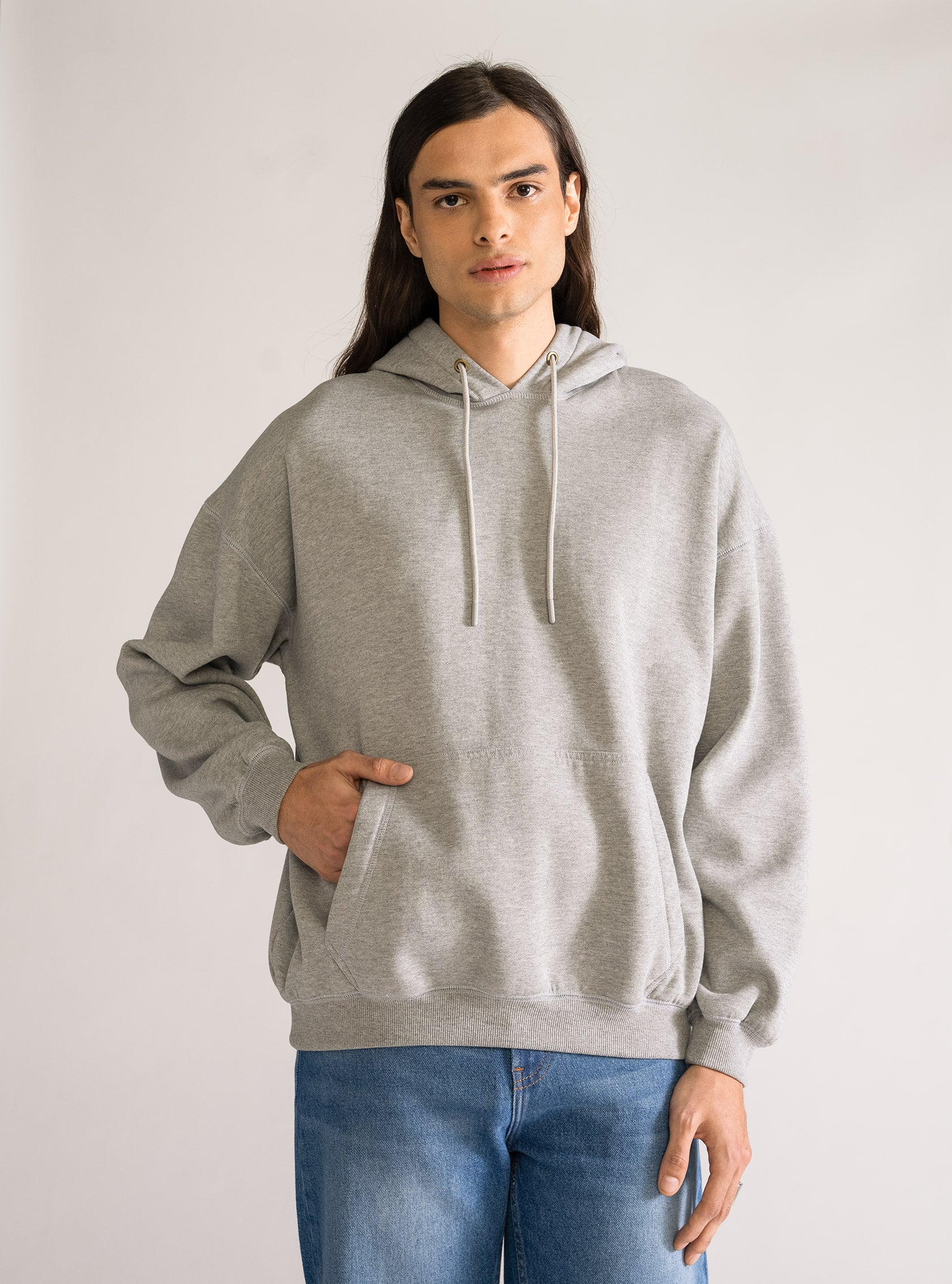 Basic Hoodie Premium, Gris Claro
