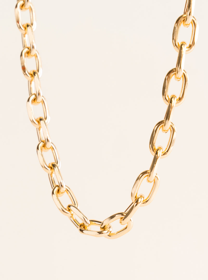 Chain linker Necklace, Dorado